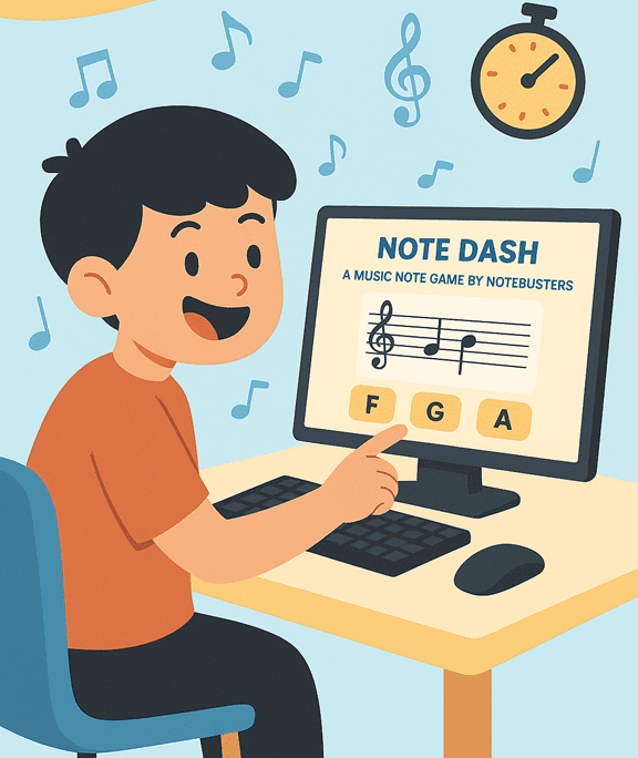 Note Dash – Free Music Note Reading Game for Kids